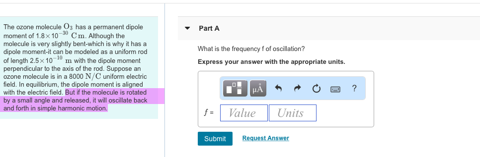 Solved The ozone molecule O3 has a permanent dipole moment | Chegg.com