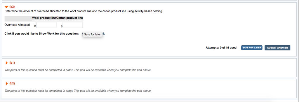 Solved Exercise 17-3 (Part Level Submission) EcoFabrics has | Chegg.com