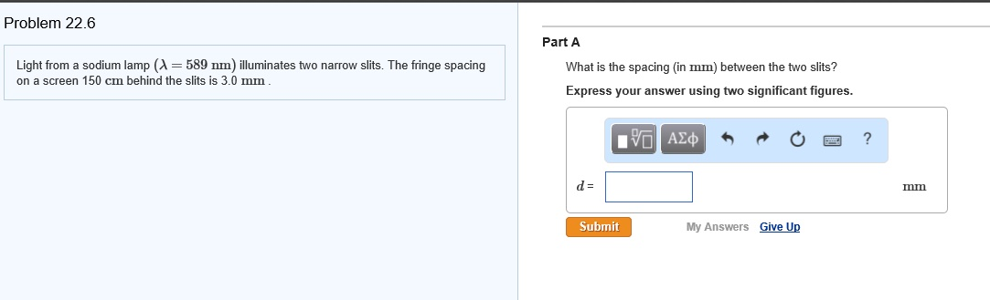 Solved Light from a sodium lamp (lambda = 589 nm) | Chegg.com