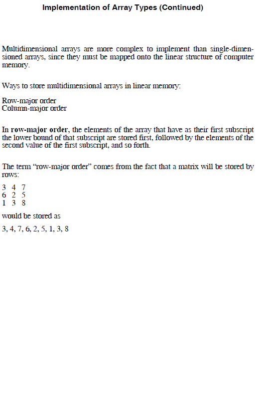 Solved Suppose that a C array has been declared as follows: | Chegg.com