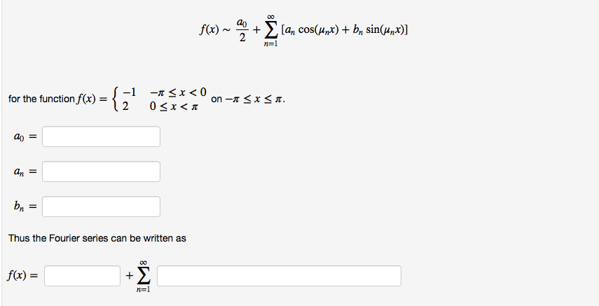 Solved Find fourier series expansion for the function f(x) | Chegg.com
