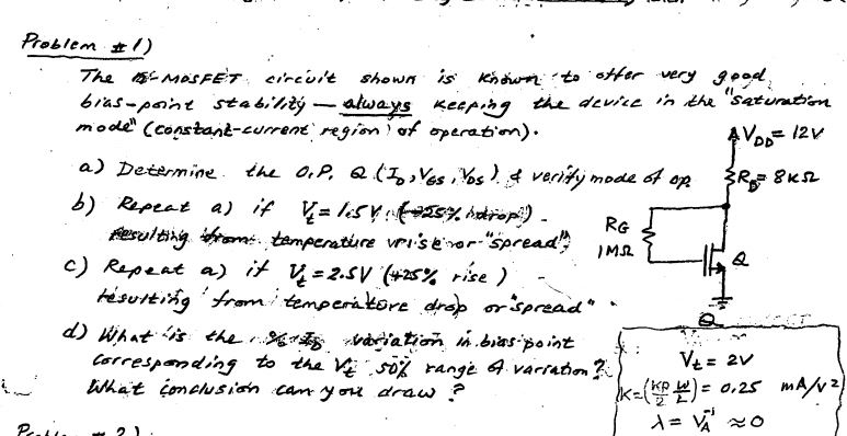 Solved The N Mosfet Circuit Shown Is Known To Offer Very