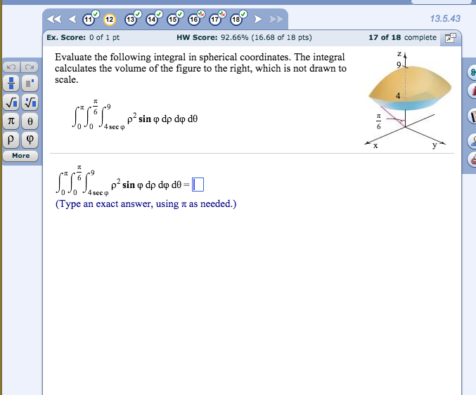 Solved Evaluate the following integral in spherical | Chegg.com