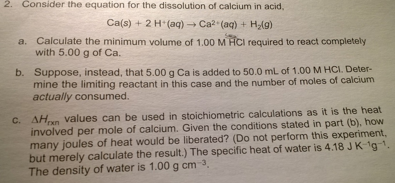 Solved Consider the equation for the dissolution of calcium | Chegg.com