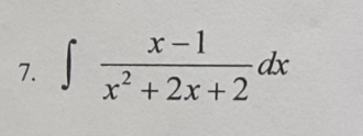 Solved Integral x - 1/x^2 + 2x + 2 dx | Chegg.com
