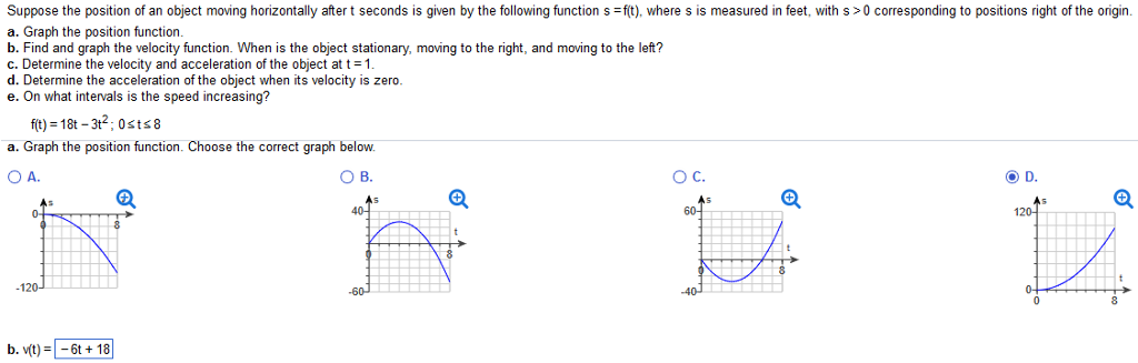 Solved Suppose the position of an object moving horizontally | Chegg.com