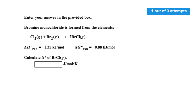 Solved Enter your answer in the provided box. Bromine | Chegg.com