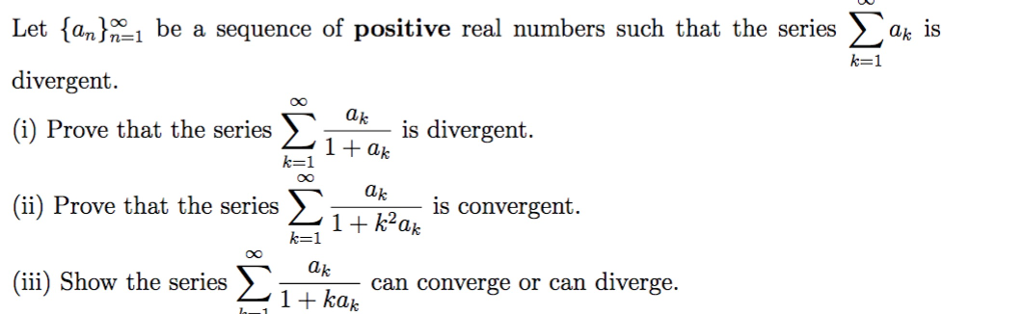 Solved Let {an} 1 be a sequence of positive real numbers | Chegg.com