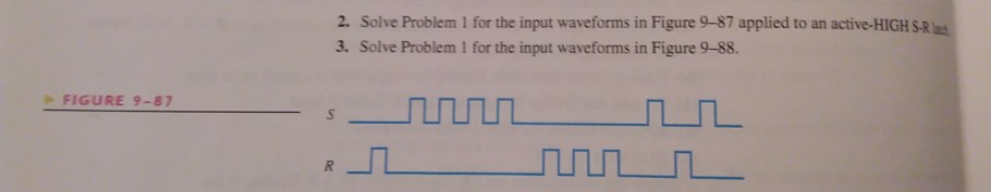 Solved 2 Solve Problem 1 For The Input Waveforms In Figure 