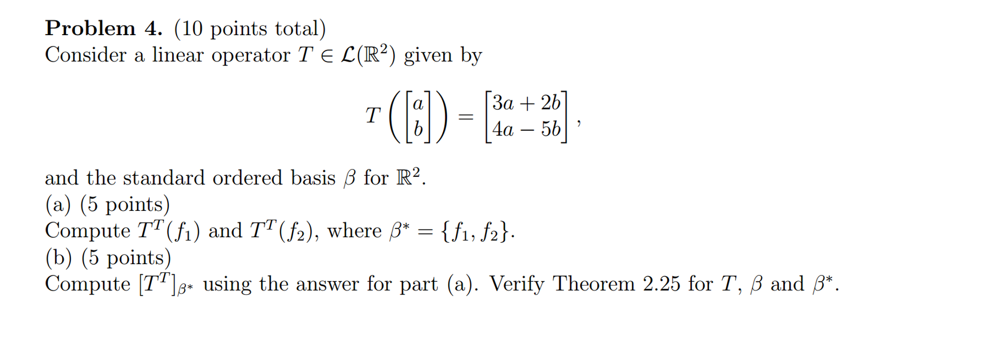 Let V And W Be Finite Dimensional Vector Spaces Over