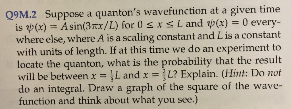 Solved Suppose A Quantons Wavefunction At A Given Time Is 6284
