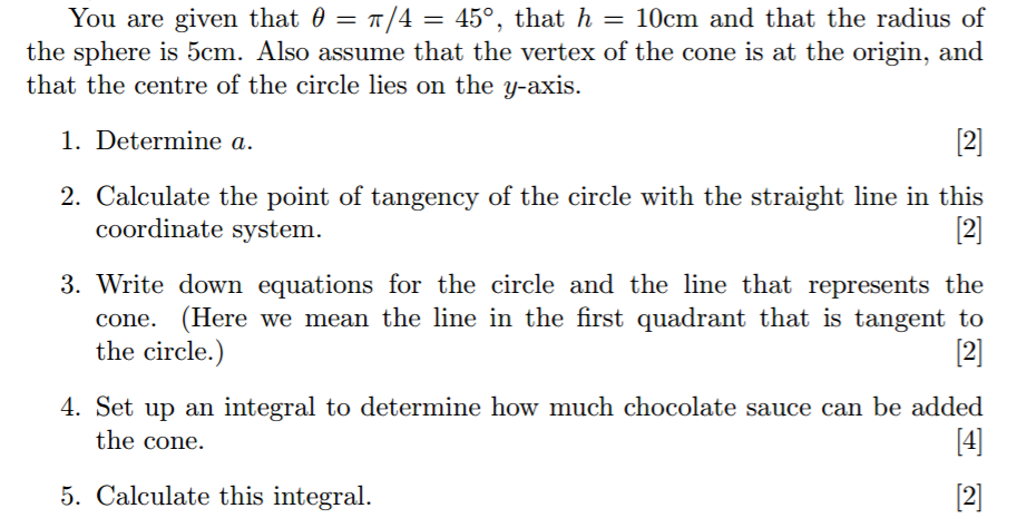Solved In this problem, we have a cone and a ball of ice | Chegg.com