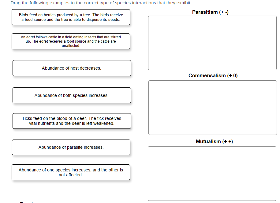 Solved Drag the following examples to the correct type of | Chegg.com