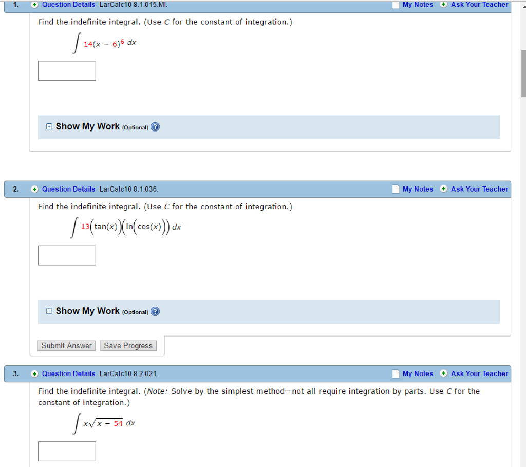 Solved Find the indefinite integral. (Use C for the constant | Chegg.com