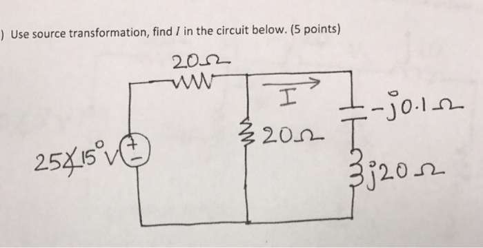 Solved Use Source Transformation Find I In The Circuit 9890