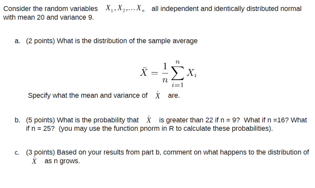 Solved Consider The Random Variables X X2 X All