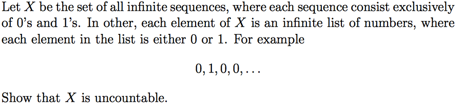 Solved Let X be the set of all infinite sequences, where | Chegg.com