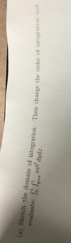 Solved Sketch the domain of integration. Then change the | Chegg.com