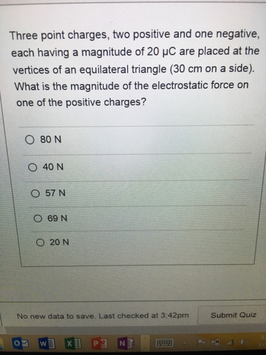 Solved Three point charges, two positive and one negative, | Chegg.com