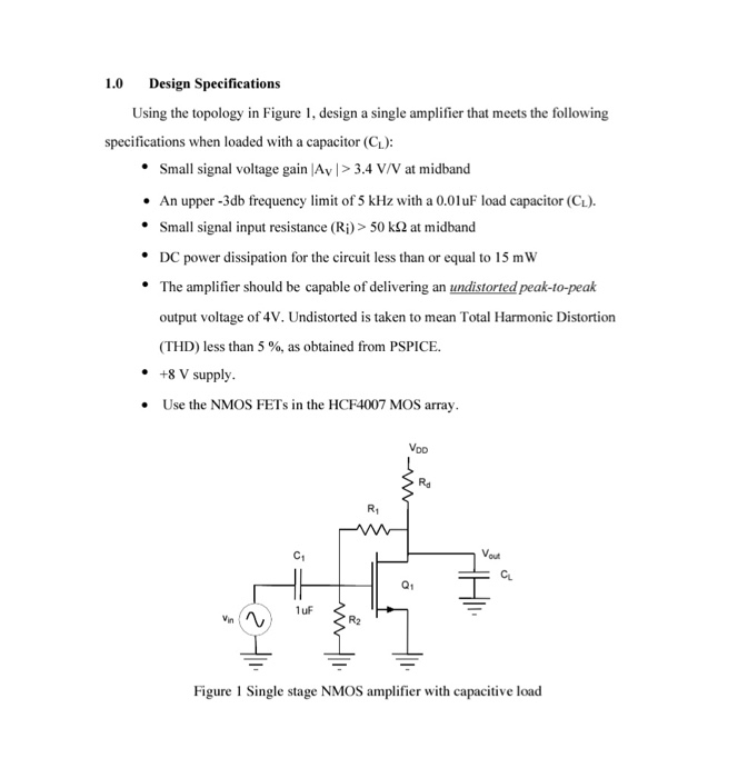 Using the topology in Figure 1, design a single | Chegg.com