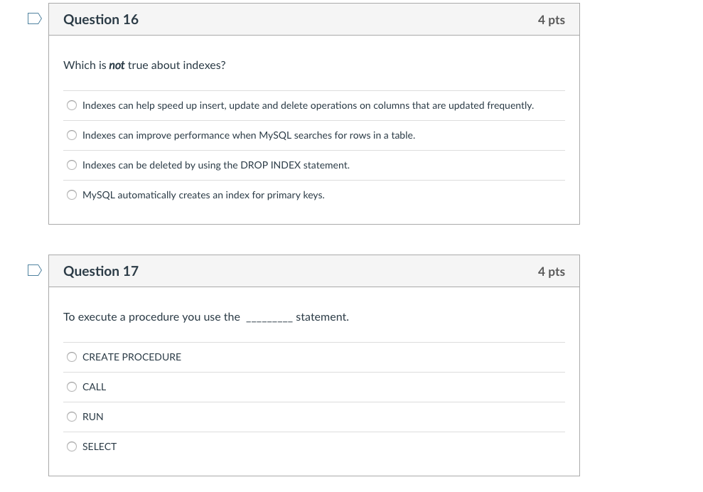 Solved Question 14 4 pts To delete all data from a table | Chegg.com