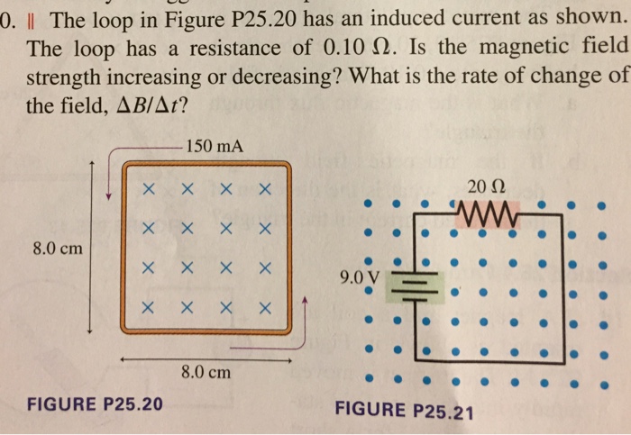 Solved The loop in Figure P25.20 has an induced current as | Chegg.com