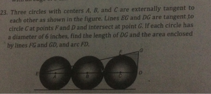 Solved Three circles with centers A, B, and C are externally | Chegg.com