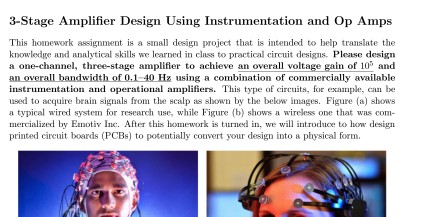 Solved 3-Stage Amplifier Design Using Instrumentation and op | Chegg.com