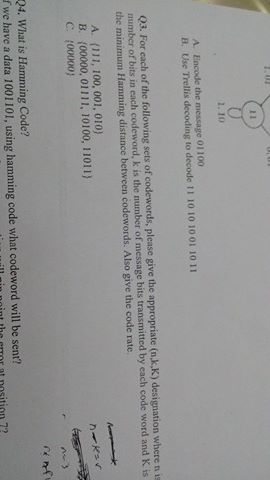 Solved For each of the following sets of codewords, please | Chegg.com