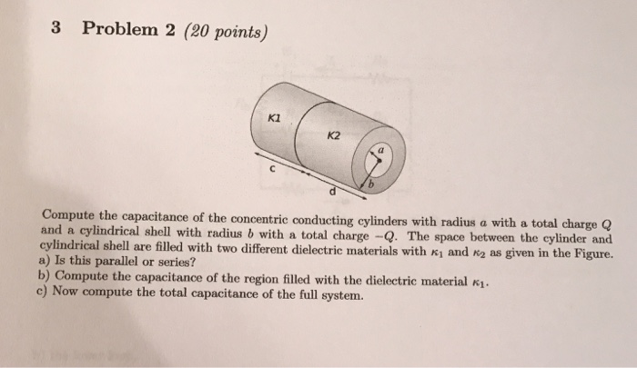 Solved Compute the capacitance of the concentric | Chegg.com