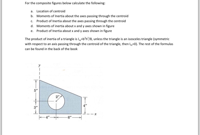 Solved For the composite figures below calculate the | Chegg.com
