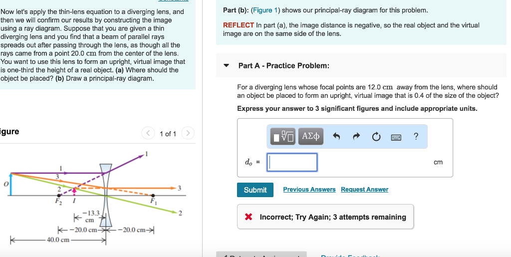Solved Part (b): (Figure 1) shows our principal-ray diagram | Chegg.com Solved Part (b): (Figure 1) shows our principal-ray diagram | Chegg.com