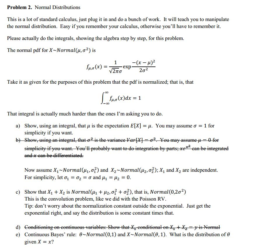 Solved This is a lot of standard calculus, just plug it in | Chegg.com