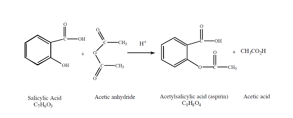 Solved OH Salicylic Acid C7H603 OH C CH C CH3 Acetic | Chegg.com