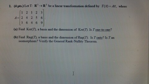 Solved Let T: R^5 rightarrow R^3 be a linear transformation | Chegg.com