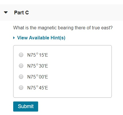 Solved The magnetic declination at a certain place is 14° | Chegg.com