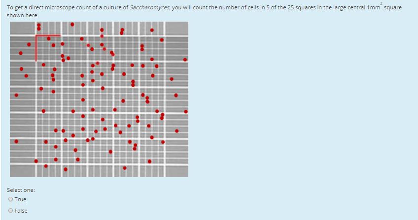 Solved To get a direct microscope count of a culture of | Chegg.com