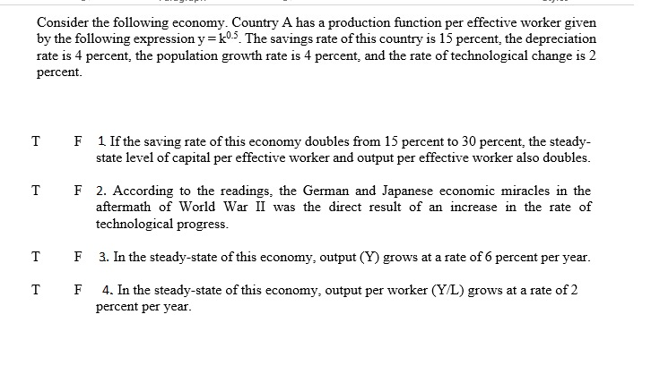 Solved Consider the following economy. Country A has a | Chegg.com