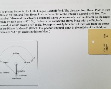 The picture below is of a Little League Baseball | Chegg.com