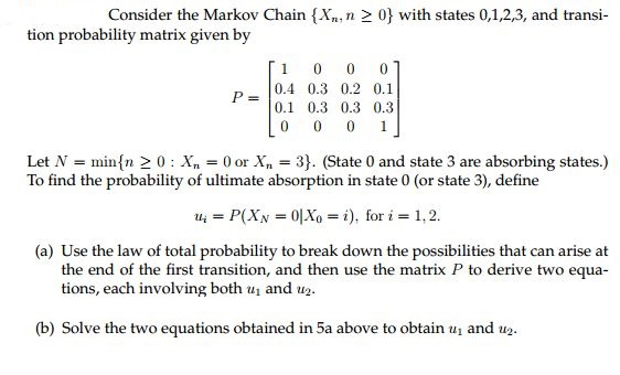 Consider the Markov Chain {X_n, n | Chegg.com