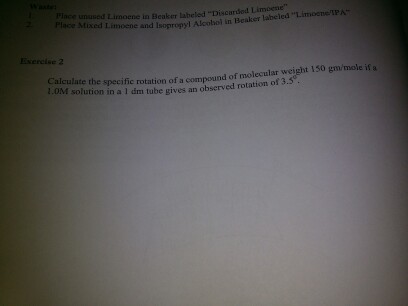 Solved Calculate the specific rotation of a compound of | Chegg.com