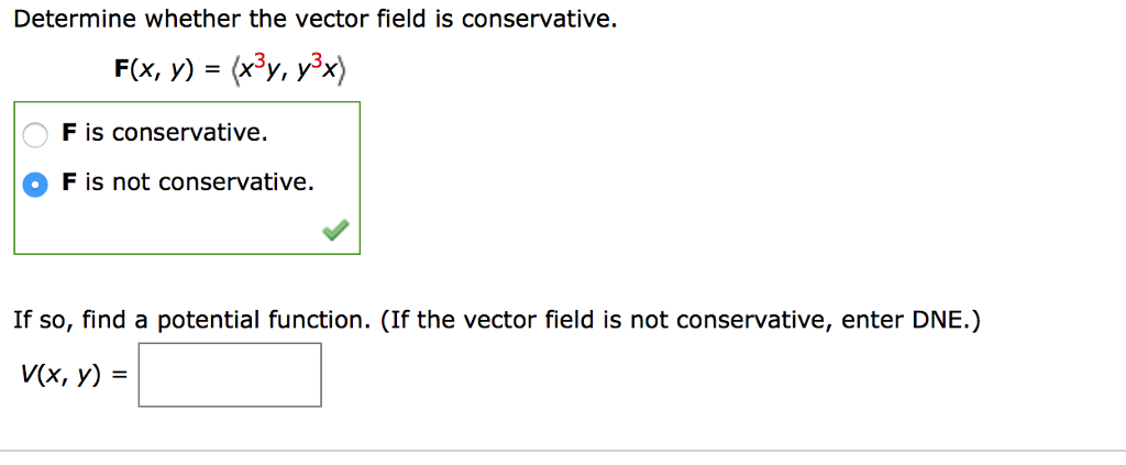Solved Determine whether the vector field is conservative. F | Chegg.com