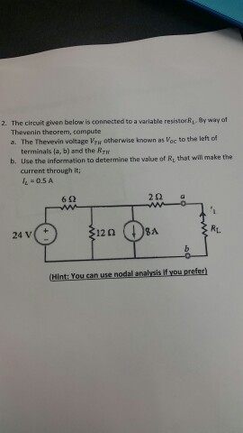 Solved The circuit given below is connected to a variable | Chegg.com