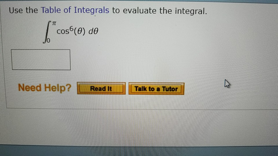 Solved Use the Table of Integrals to evaluate the integral | Chegg.com