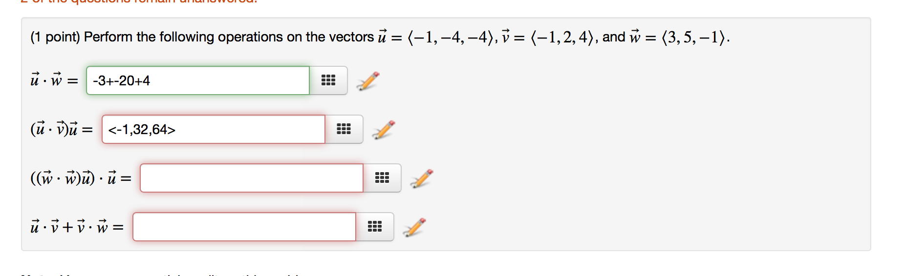 Solved (1 point) Perform the following operations on the | Chegg.com Solved (1 point) Perform the following operations on the | Chegg.com