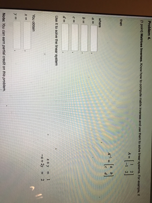 Solved Matrices Inverses. Know how to compute matrix | Chegg.com