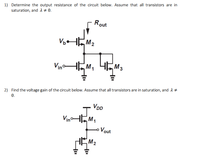Solved Determine The Output Resistance Of The Circuit Below 