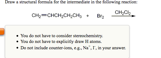 Solved Draw a structural formula for the intermediate in the | Chegg.com