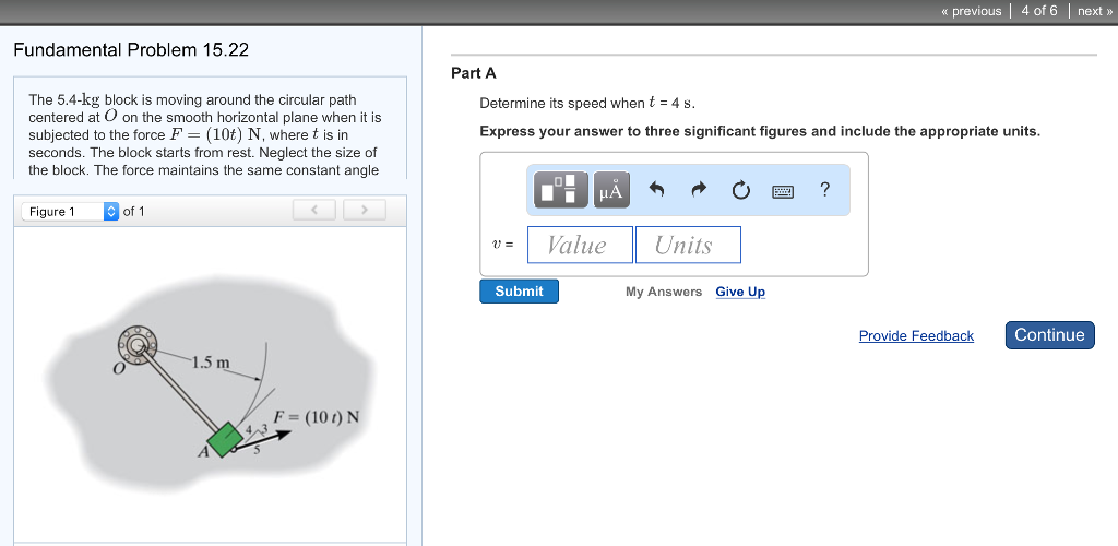 Solved The 5.4-kg block is moving around the circular path | Chegg.com