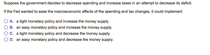 Solved Suppose the government decides to decrease spending | Chegg.com
